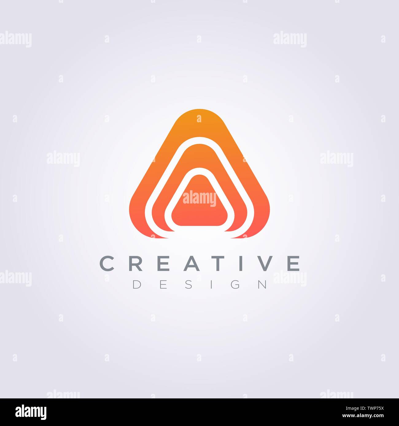 Triangle Round Abstract Vector Illustration Design Clipart Symbol Logo ...