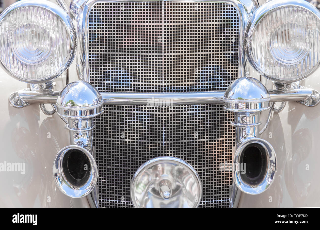 Details of vintage car close up Stock Photo - Alamy