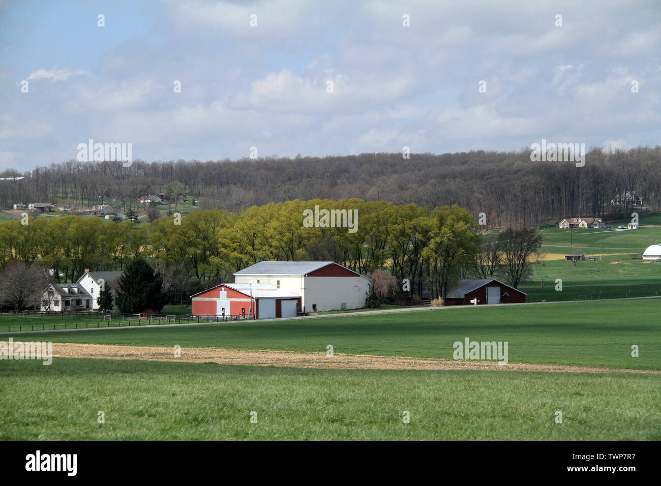 Spring landscape in Lancaster County, PA, USA Stock Photo - Alamy