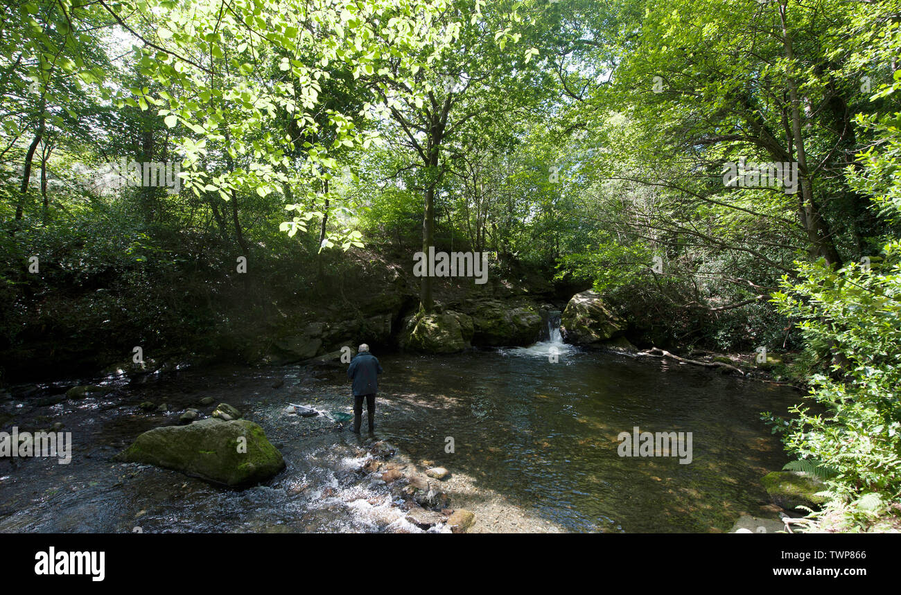 Quiet fishing spot on the Cornaa River, Cornaa northern Isle of Man ...