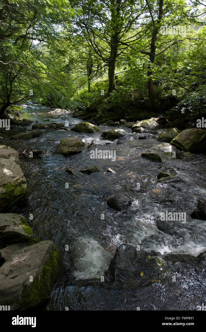 Quiet fishing spot on the Cornaa River, Cornaa northern Isle of Man ...