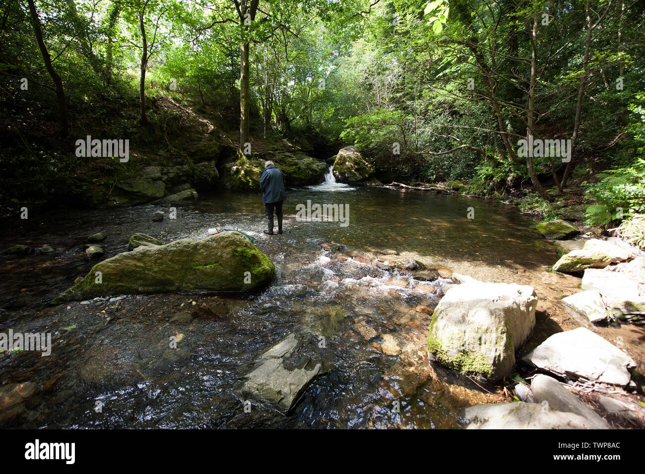 Quiet fishing spot on the Cornaa River, Cornaa northern Isle of Man ...