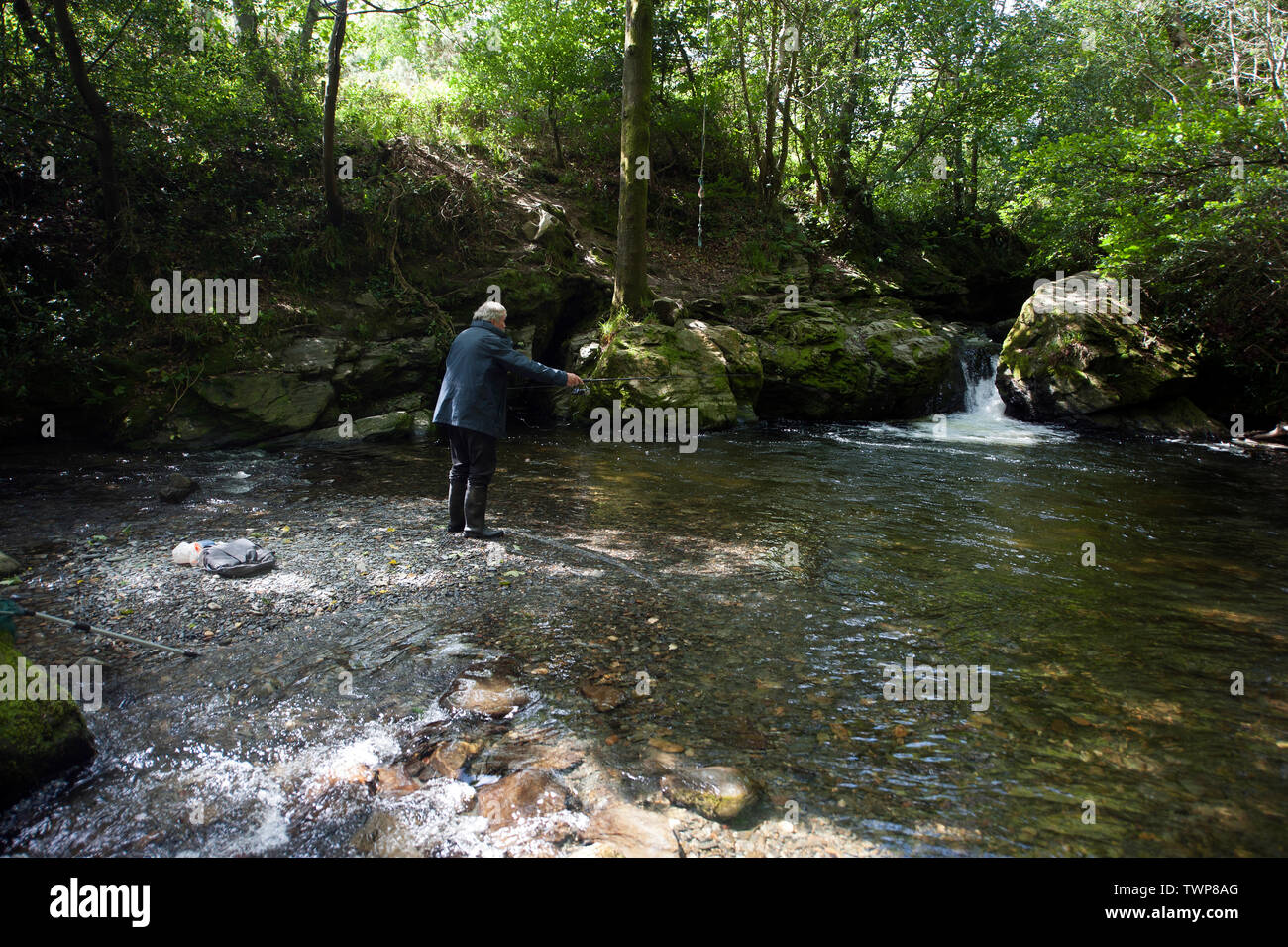 Quiet fishing spot on the Cornaa River, Cornaa northern Isle of Man ...