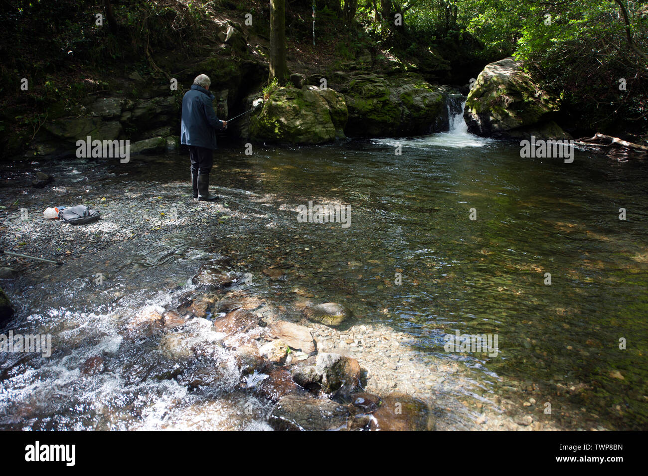 Quiet fishing spot on the Cornaa River, Cornaa northern Isle of Man ...