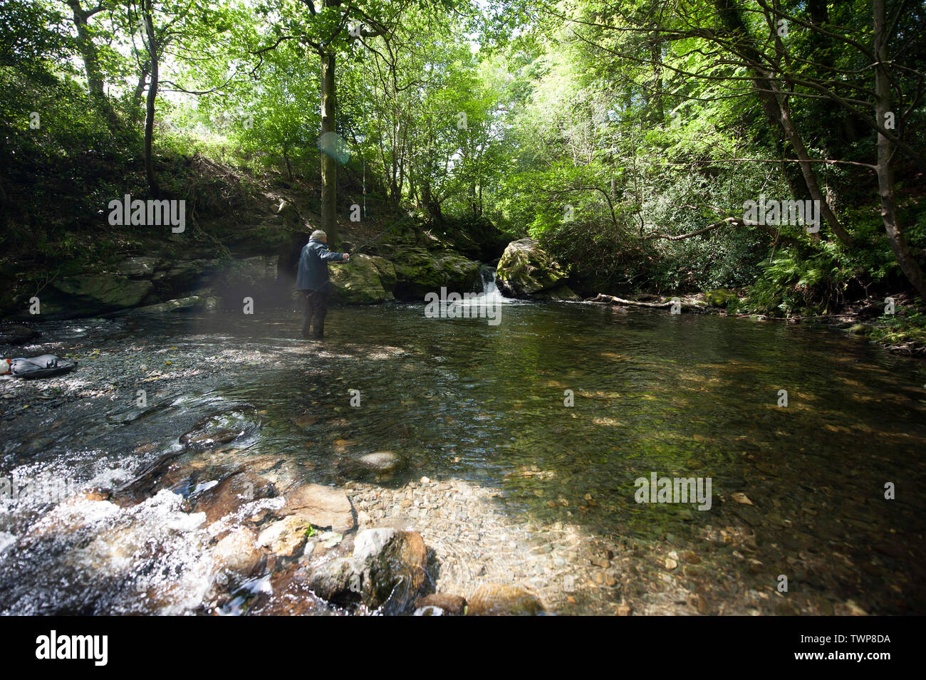 Quiet fishing spot on the Cornaa River, Cornaa northern Isle of Man ...