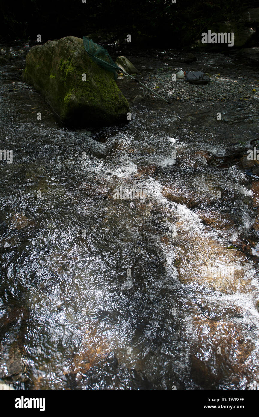 Quiet fishing spot on the Cornaa River, Cornaa northern Isle of Man ...