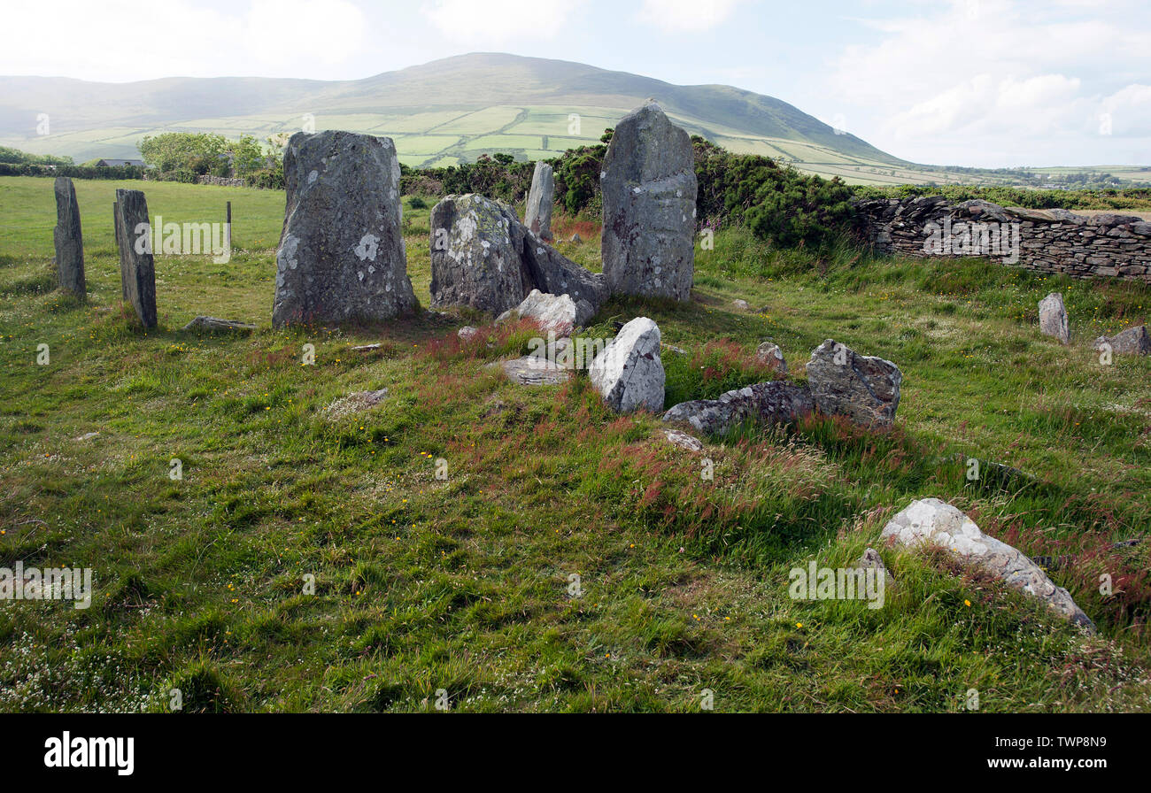 Cashtal yn Ard burial site, Maughold, North Isle of Man, British Isles ...