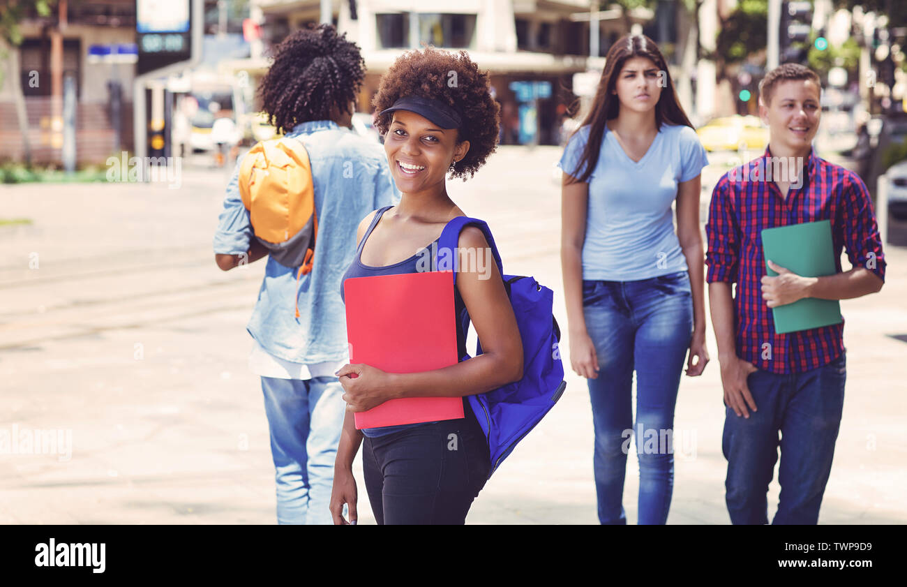 Black african woman waiting bus hi-res stock photography and images - Alamy
