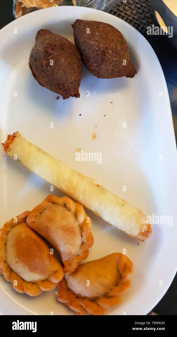 Dishes of Lebanese cuisine. Beirut, Lebanon - June, 2019 Stock Photo ...