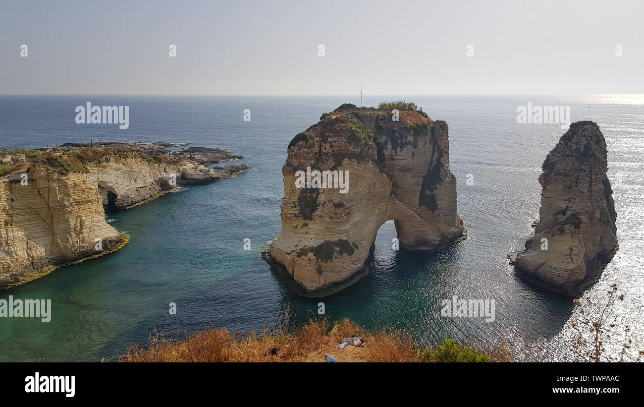 Raouche, pigeons' rock, beirut, lebanon hi-res stock photography and ...