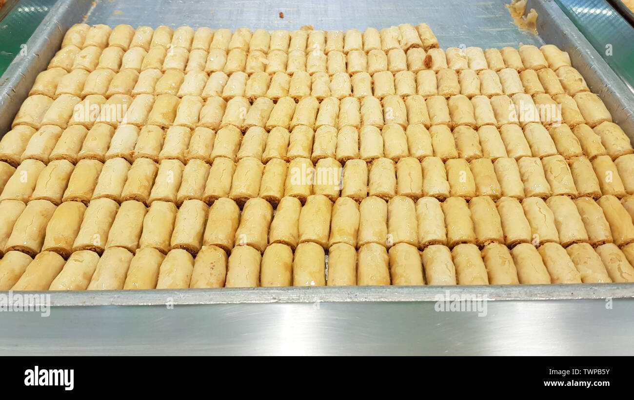 Assabeh with cashews. Lebanese sweets. Lebanese cuisine. Sidon, Lebanon ...