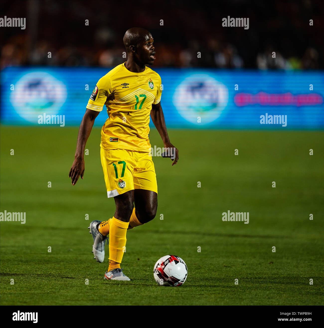 Cairo, Egypt. . 21st June, 2019. Knowledge Musona of Zimbabwe during ...