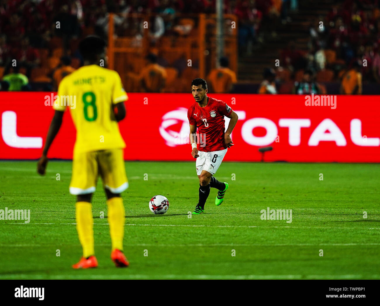 Cairo, Egypt. 21st June, 2019. Tarek Hamed of Egypt during the African ...