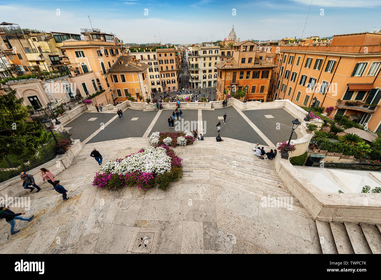Spanish steps rome aerial hi-res stock photography and images - Alamy