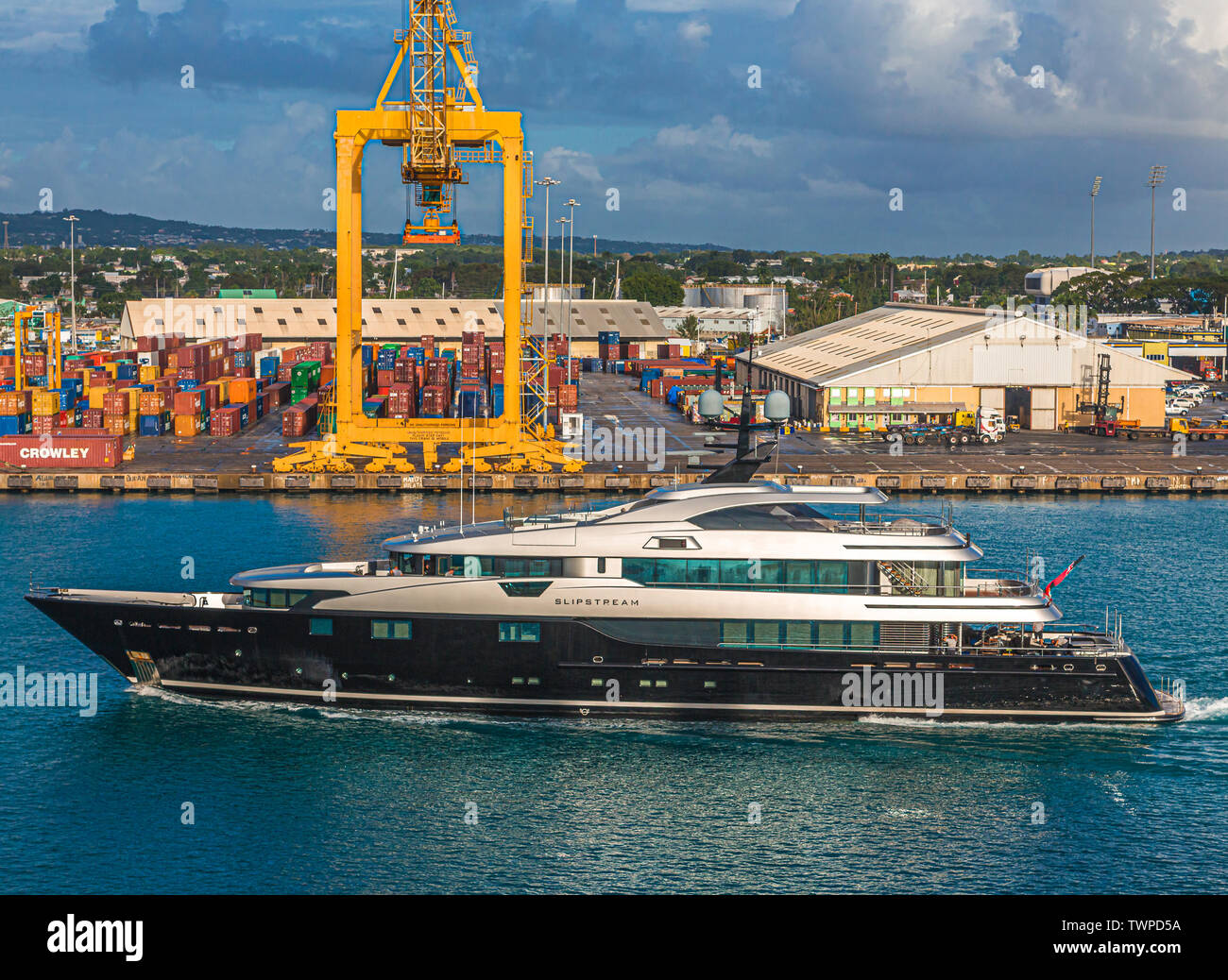 BRIDGETOWN, BARBADOS - December 15, 2016: Freighters now carry most of ...