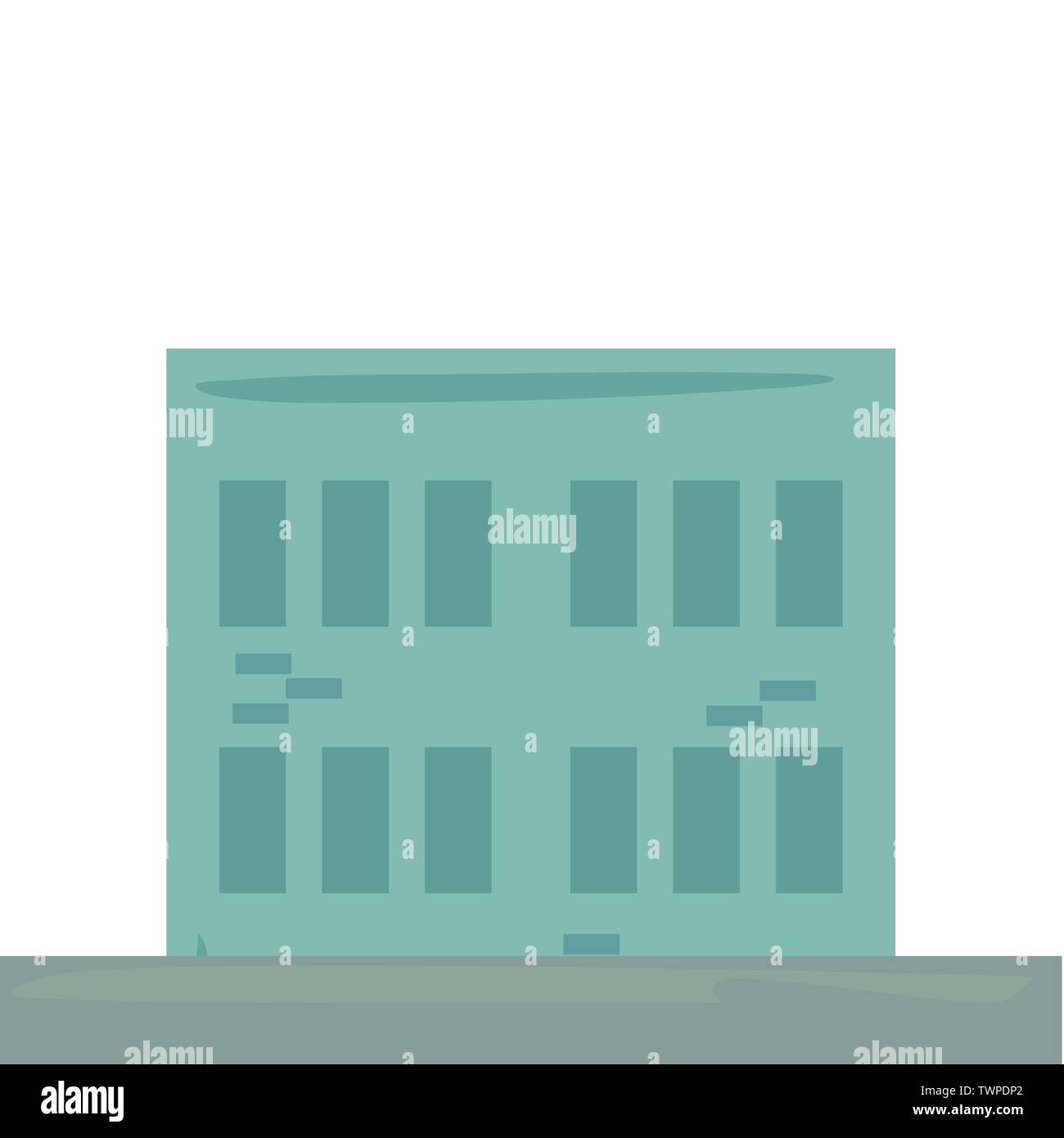 building structure exterior on white background vector illustration ...