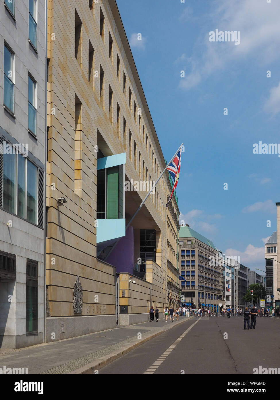 BERLIN, GERMANY - CIRCA JUNE 2019: British Embassy designed by English ...