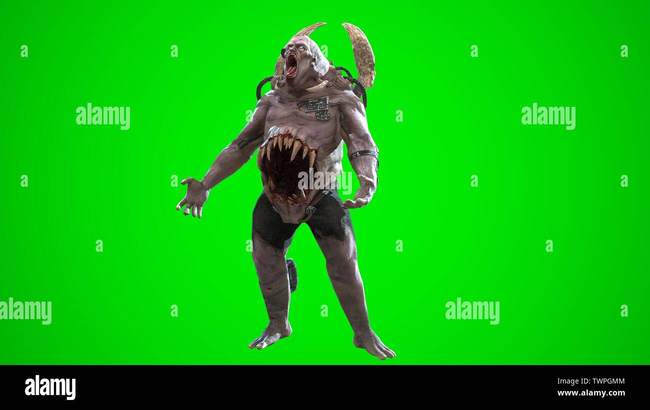 Nuclear post-apocalypse mutant soldier 3d render Stock Photo - Alamy