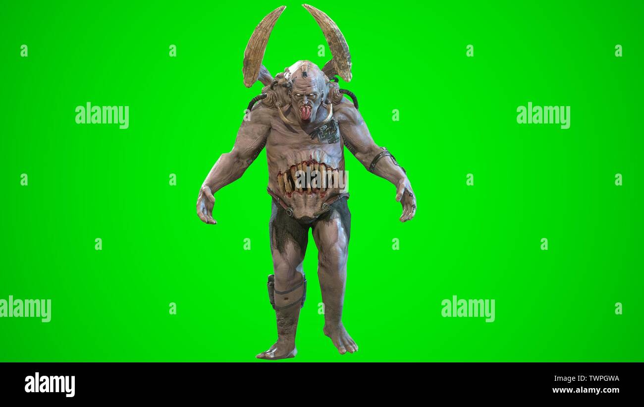 Nuclear post-apocalypse mutant soldier 3d render Stock Photo - Alamy