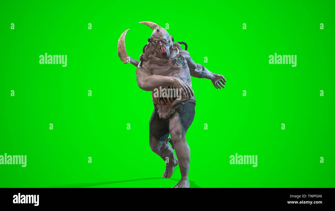 Nuclear post-apocalypse mutant soldier 3d render Stock Photo - Alamy