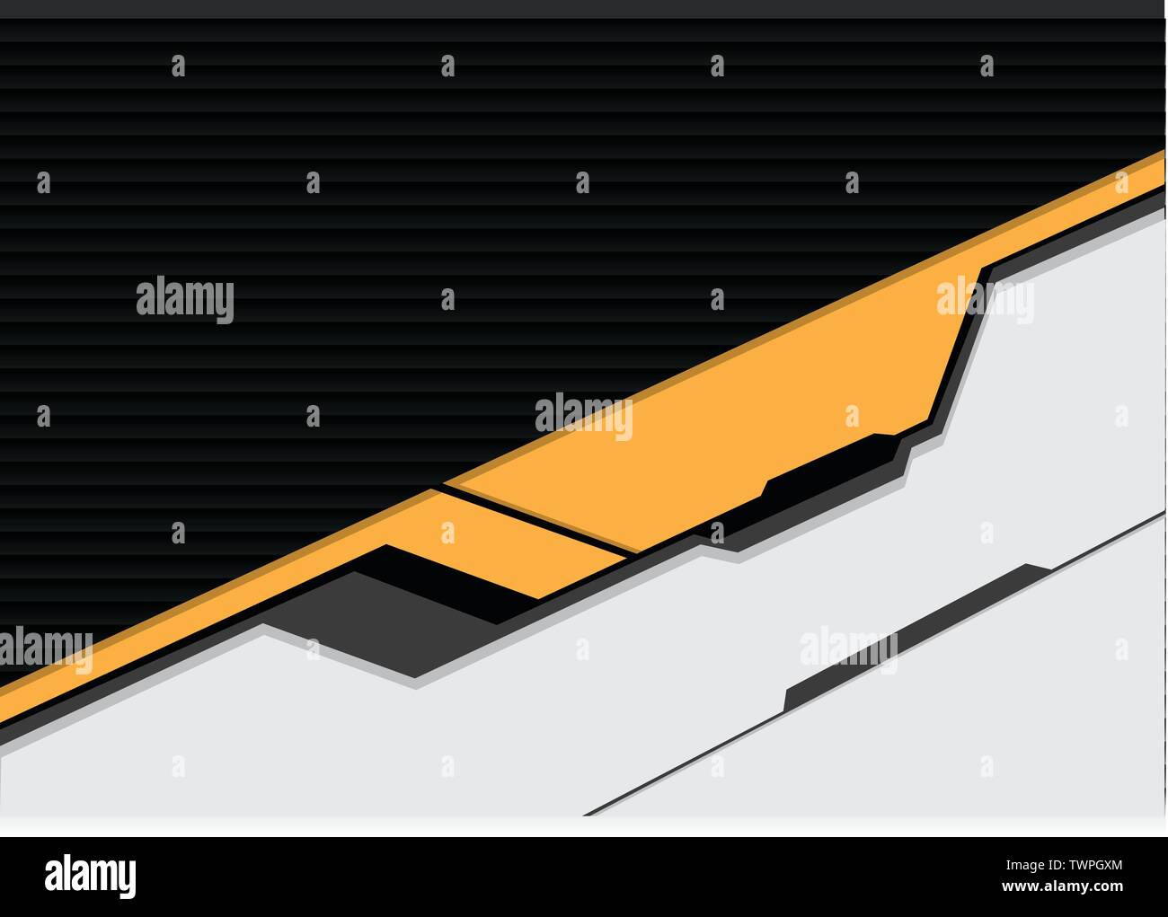 Abstract yellow white cyber futuristic with dark shutter pattern design ...