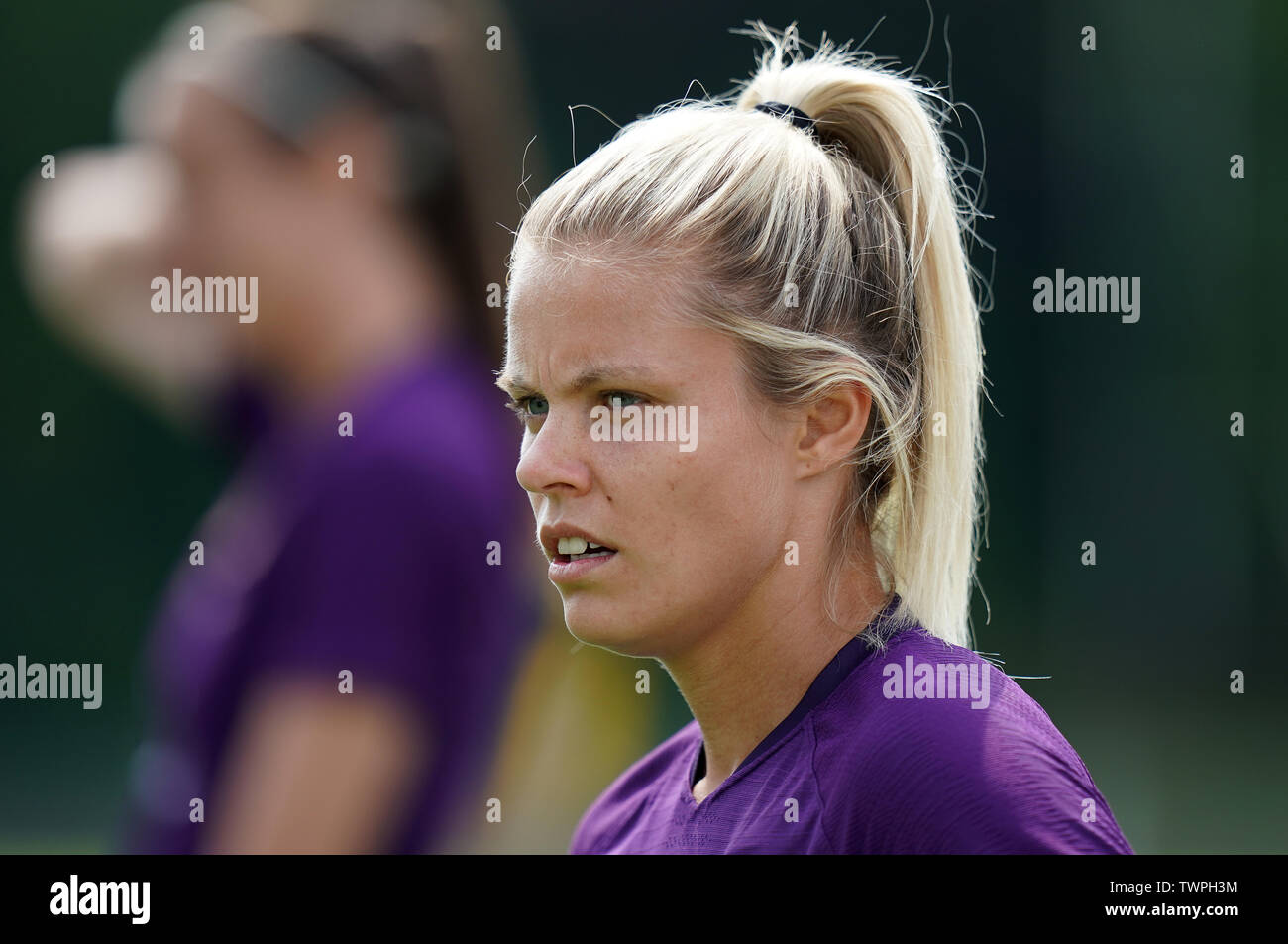 England's Rachel Daly during the training session at the Stade ...