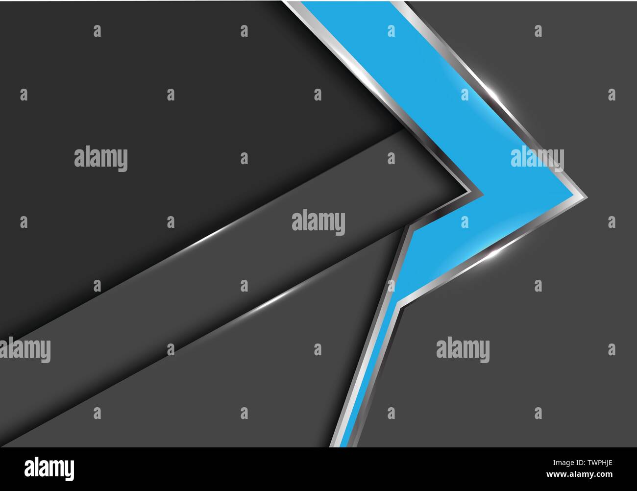 Abstract blue arrow gray metal shadow design modern futuristic ...