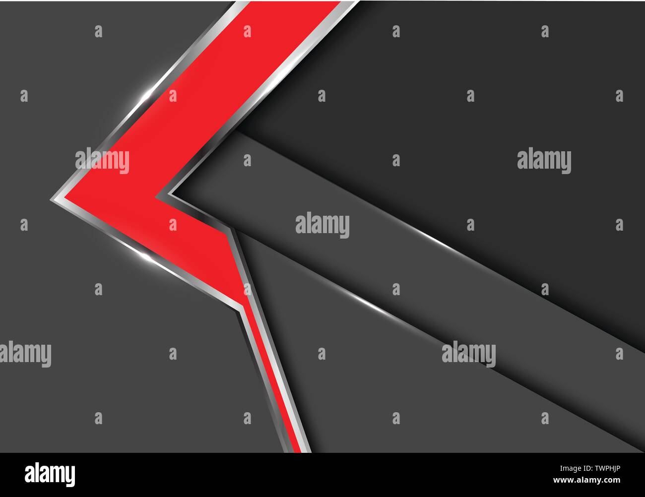 Abstract red arrow gray metal shadow design modern futuristic ...