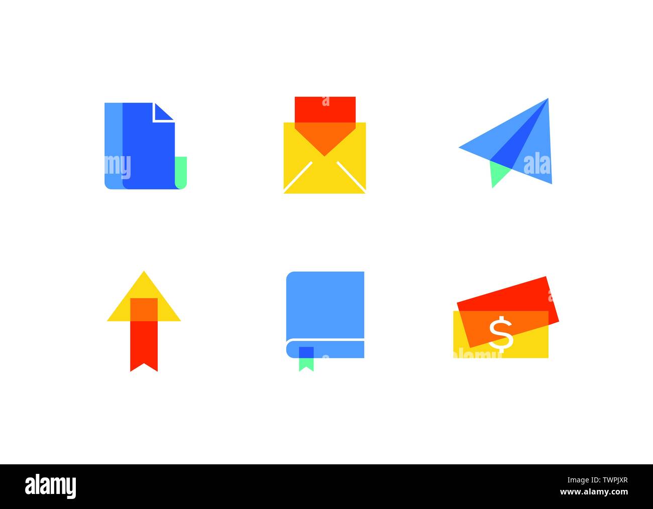 Business and marketing - flat design style icons set Stock Vector Image ...