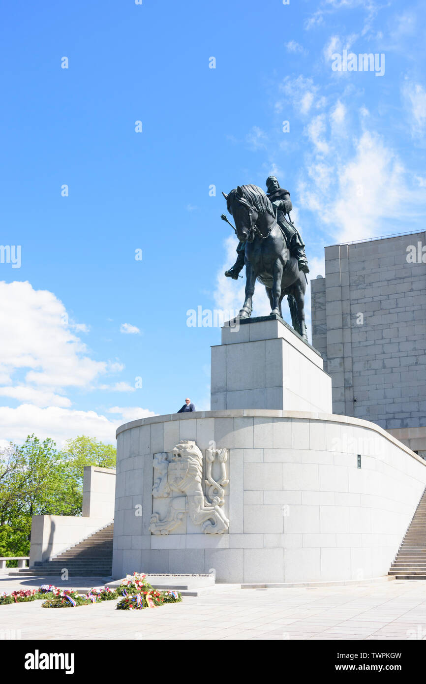 Praha: National Monument at Vitkov, third largest bronze equestrian ...