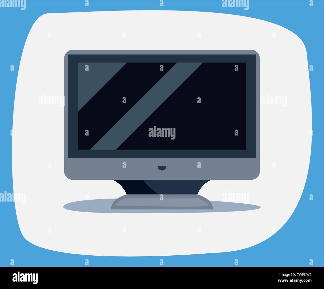 computer monitor back to school supplies vector illustration Stock ...