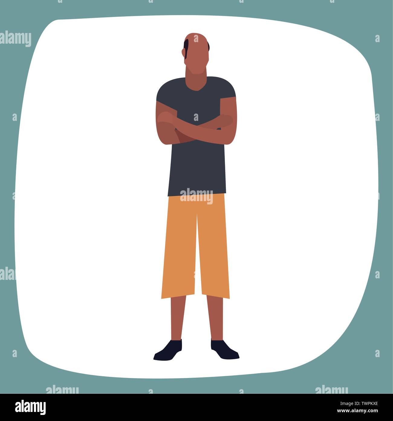man character male casual clothes vector illustration Stock Vector ...