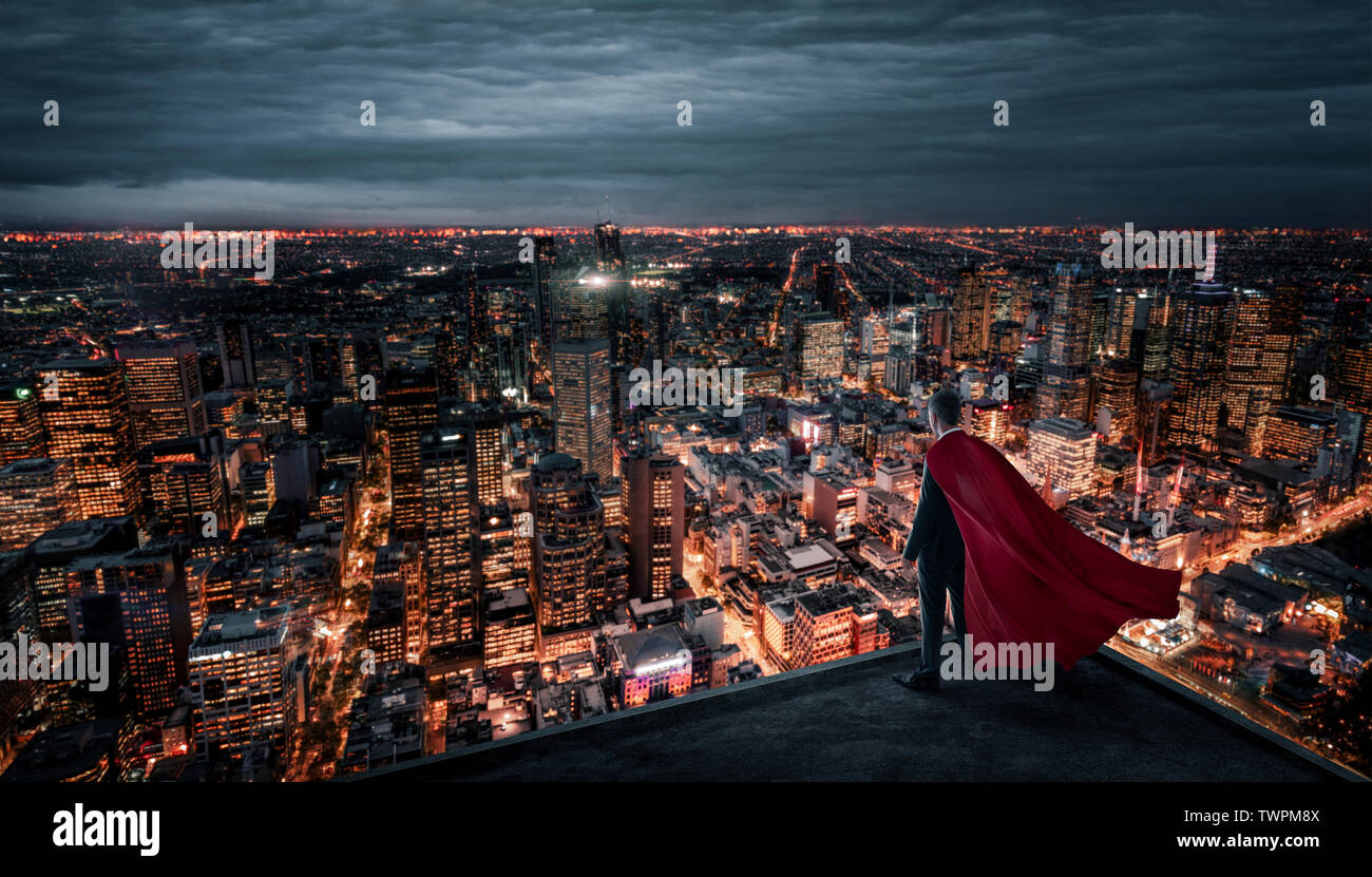 Superhero at night hi-res stock photography and images - Alamy