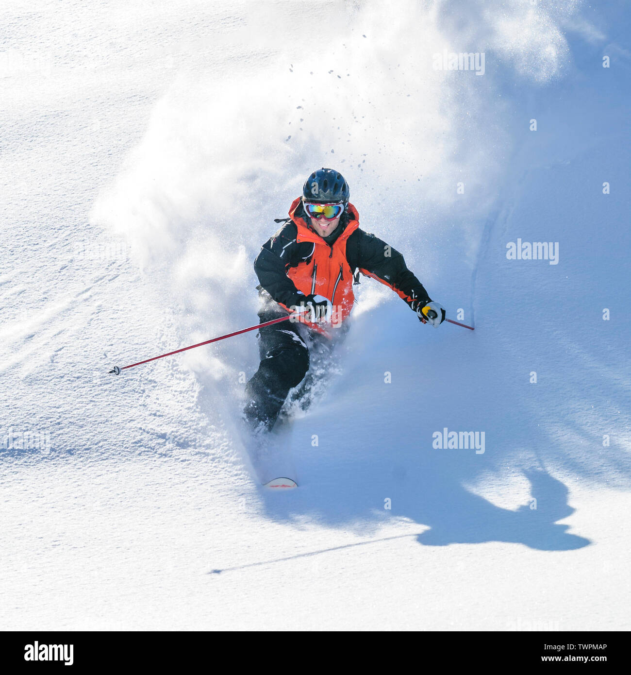 Freeride at it's best ... perfect telemark conditions for powder ...