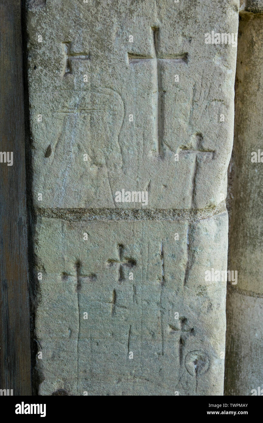 Cross graffiti Hales: one of England's finest small Norman churches ...