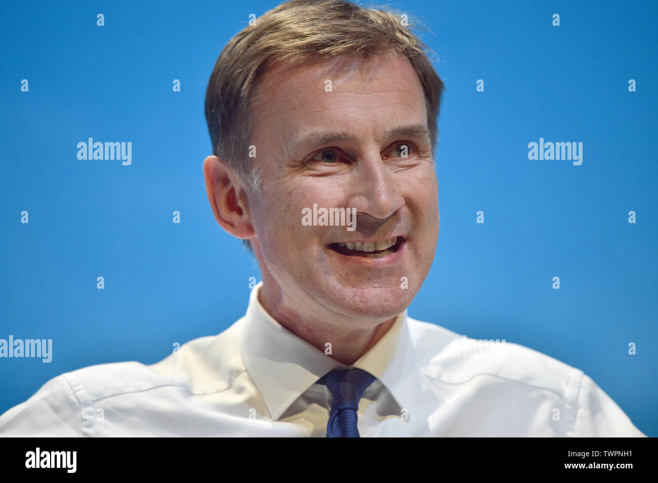 Conservative party leadership candidate Jeremy Hunt during the first ...