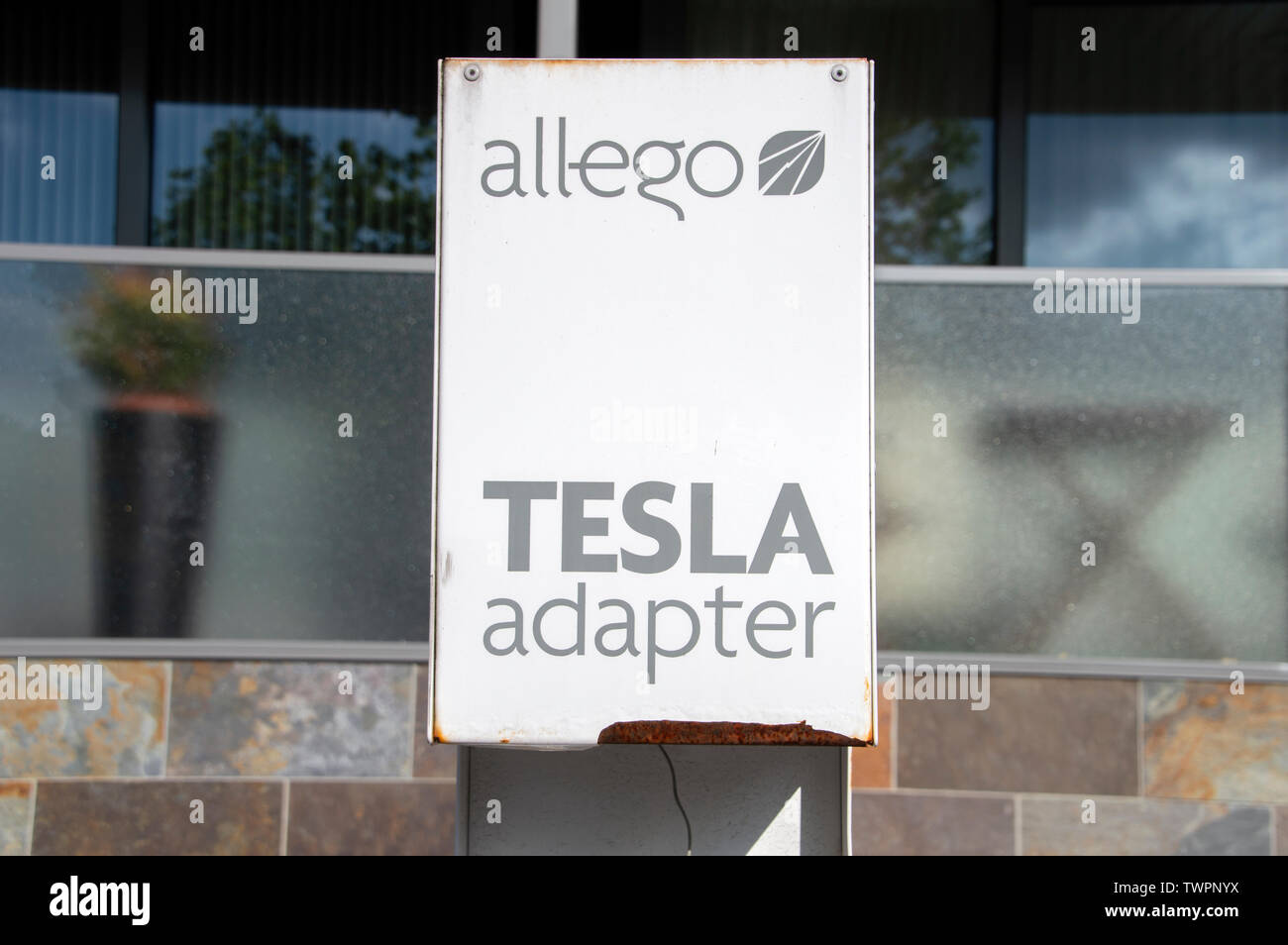 Billboard Tesla Adapter Allego At Amstelveen The Netherlands 2019 Stock ...