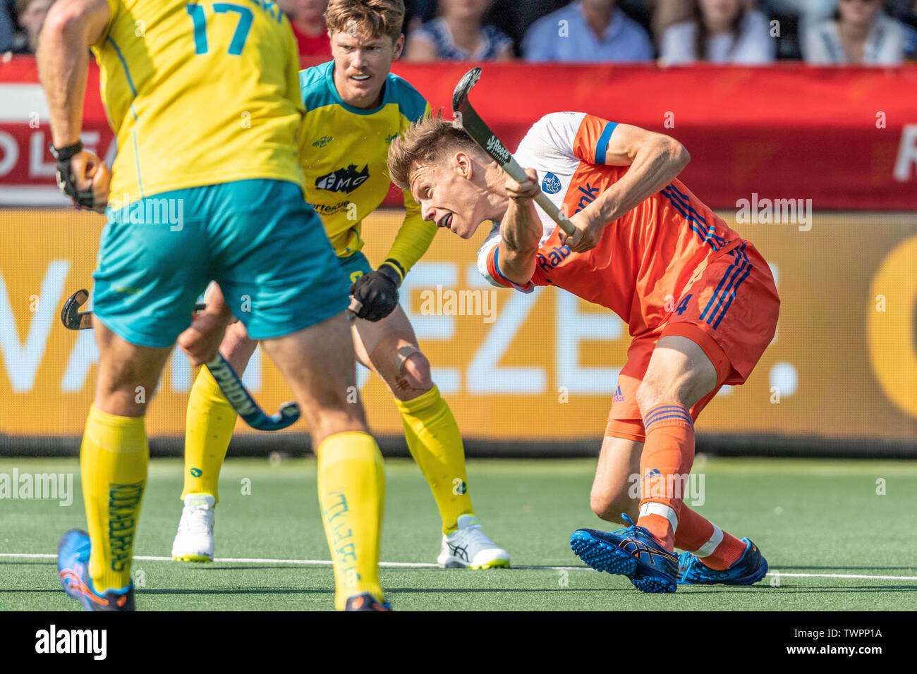 Amstelveen, Netherlands. 22nd June, 2019. Amsterdam, 22-06-2019, Hockey ...