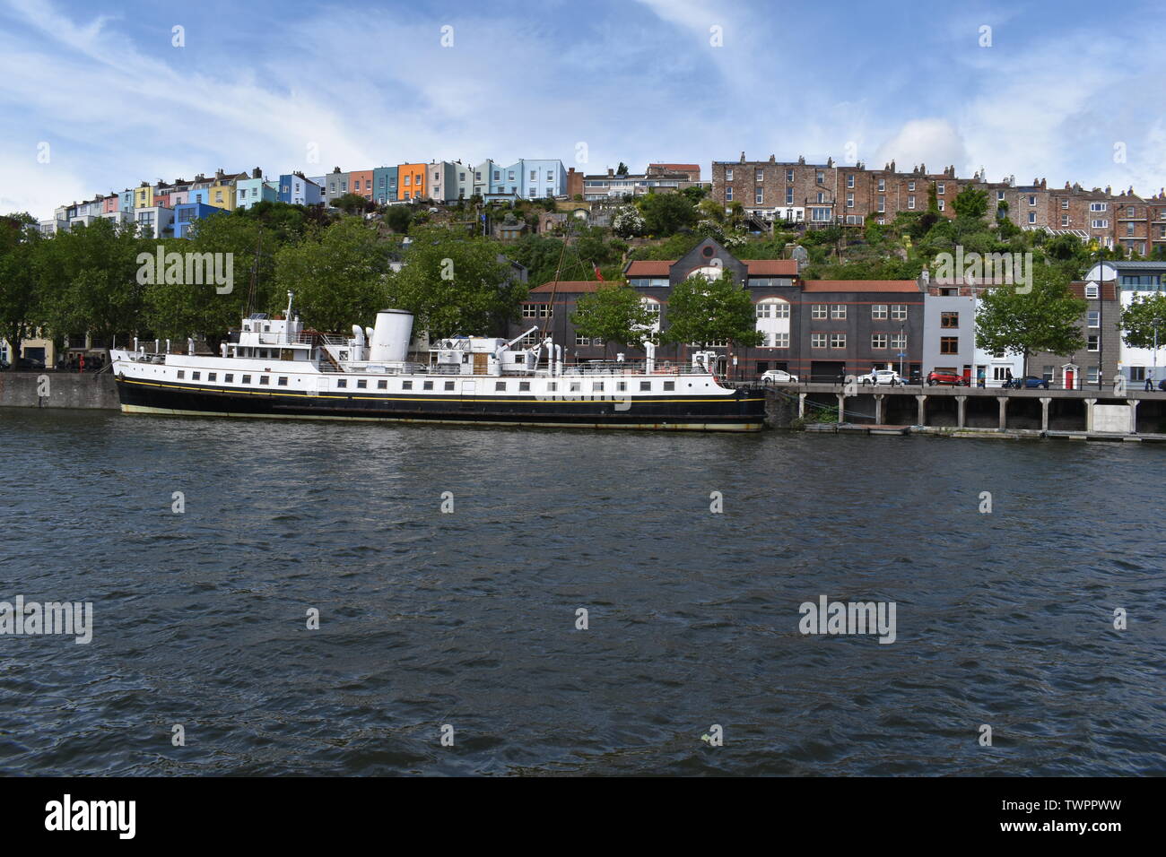 The Grain Barge floating restaurant, Bristol, UK Stock Photo - Alamy