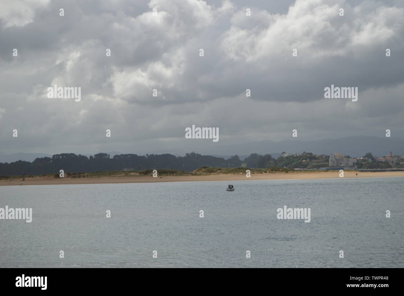 Magnificent Views Of The Bay To The Bottom Is Somo In Santander. August ...