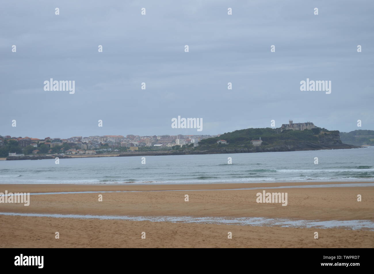 Wide And Long Beach Of Somo In The Bay In Front Of The Palace Of The ...