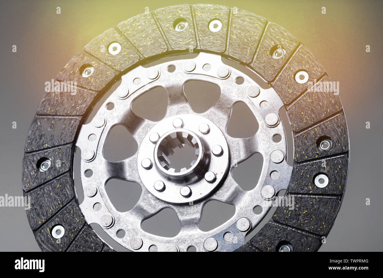 Shot of new spare parts for car on white-grey background made from ...