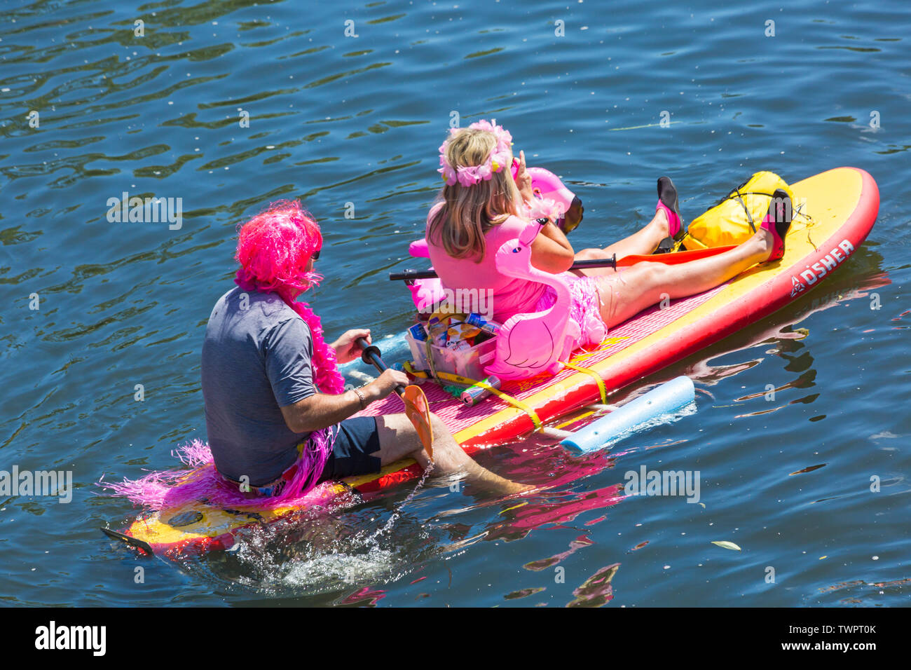 Lady on sup hi-res stock photography and images - Alamy
