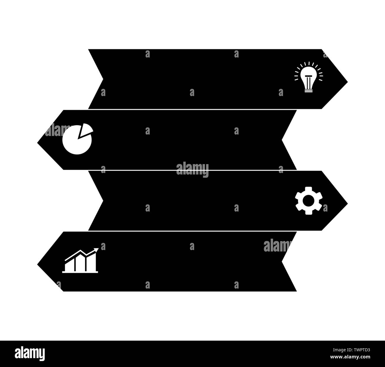 arrows labels infographics business icons vector illustration design ...