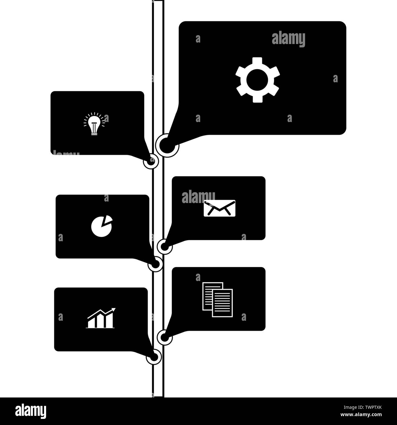 set of speech bubbles infographics icons vector illustration design ...