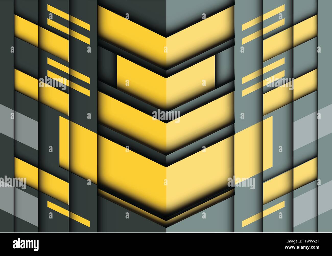 Abstract yellow gray arrow 3D pattern design modern futuristic ...