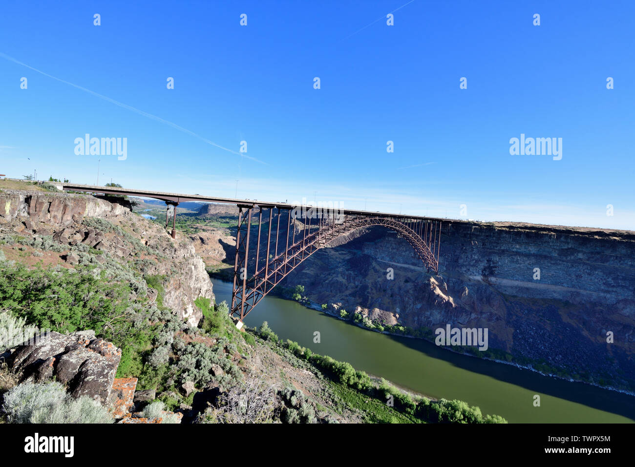 The Perrine Bridge Over Snake River Stock Photo - Alamy