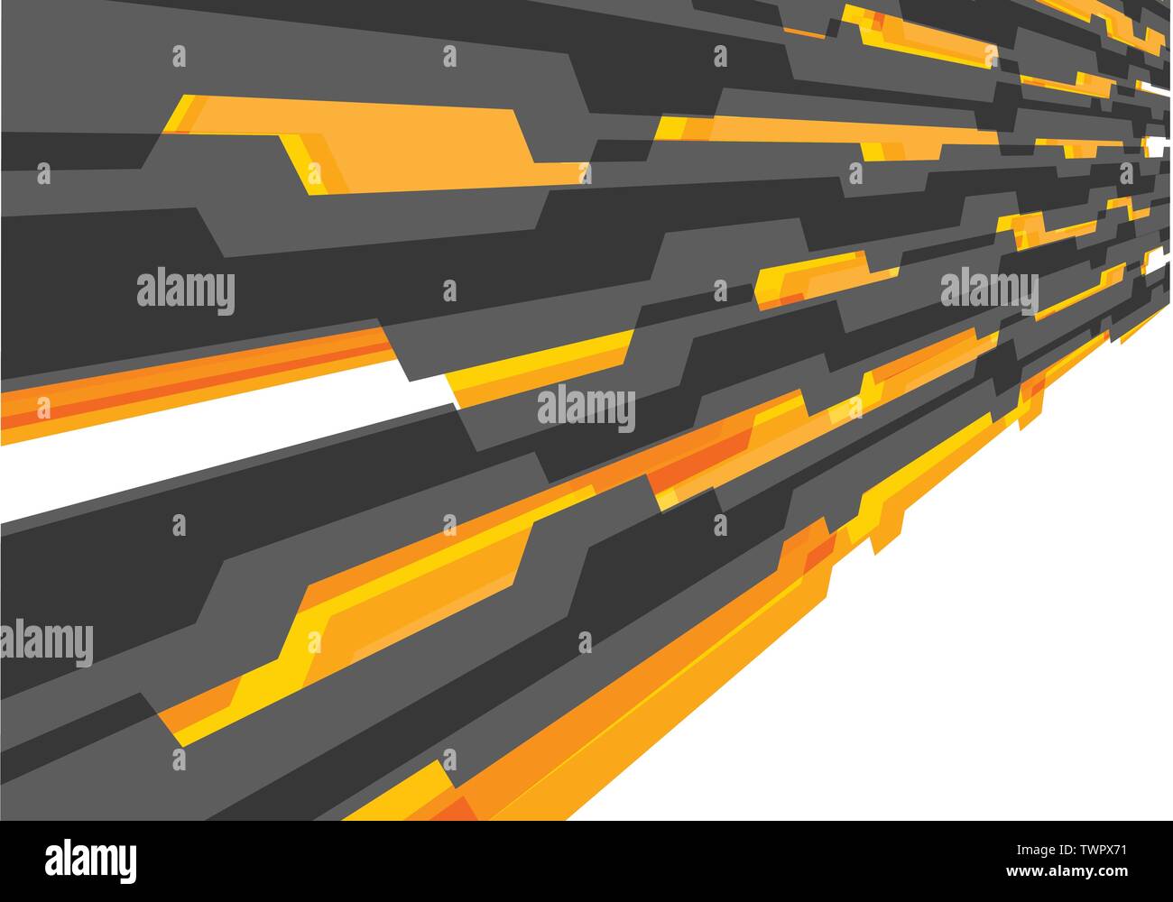 Abstract yellow gray polygon zoom futuristic on white blank space design modern vector ...