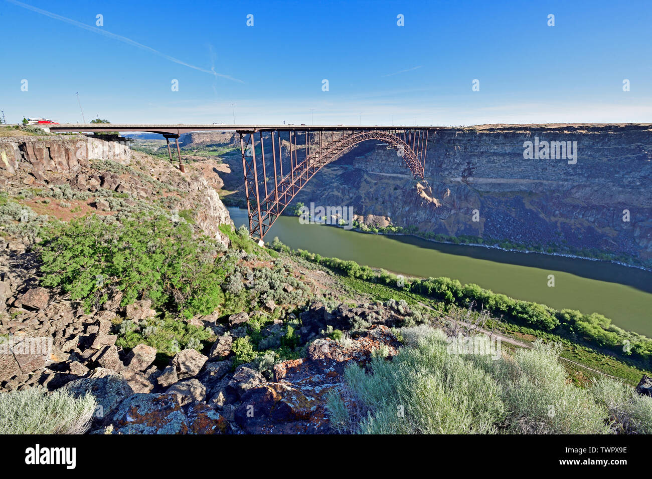 The Perrine Bridge Over Snake River Stock Photo - Alamy