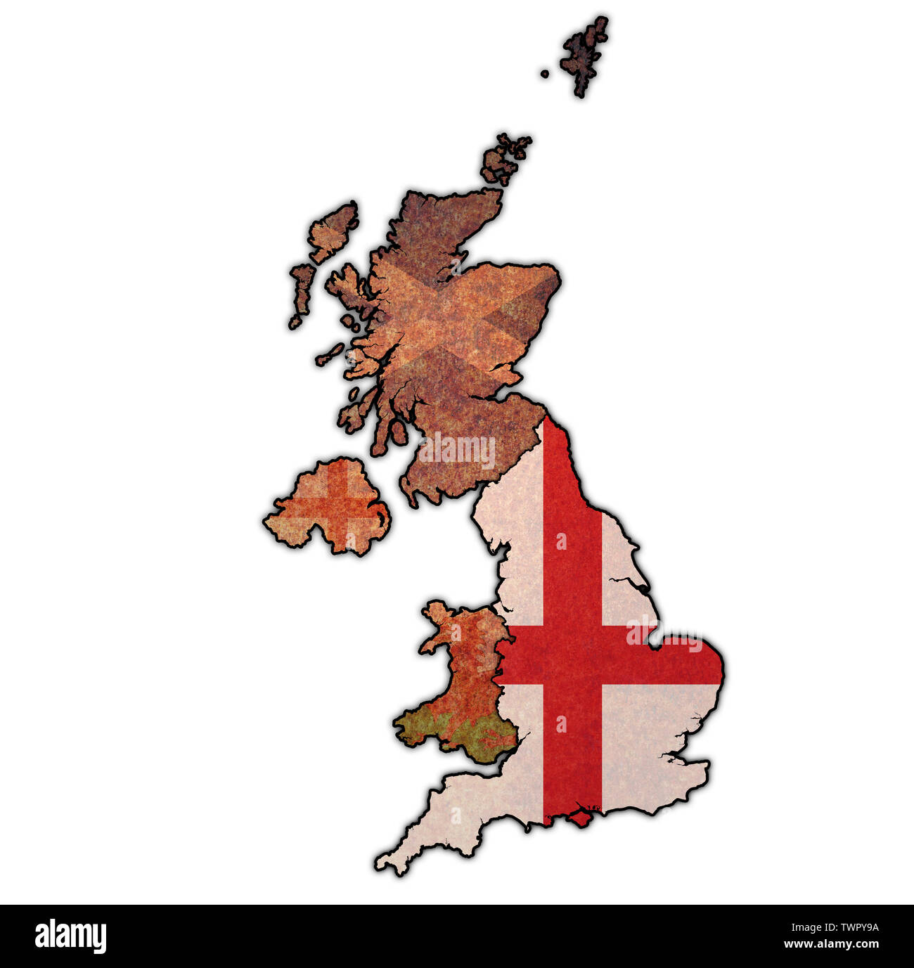England Flag Map